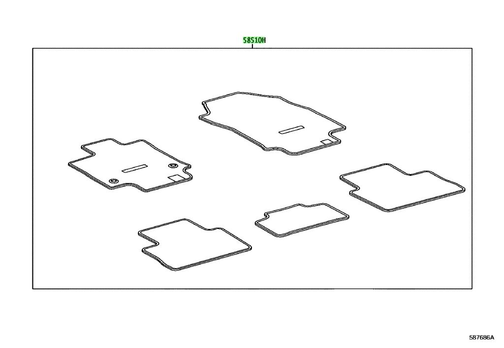 Buy Genuine Toyota 58510YYD70C0 (58510-YYD70-C0) Mat Assy, Floor ...