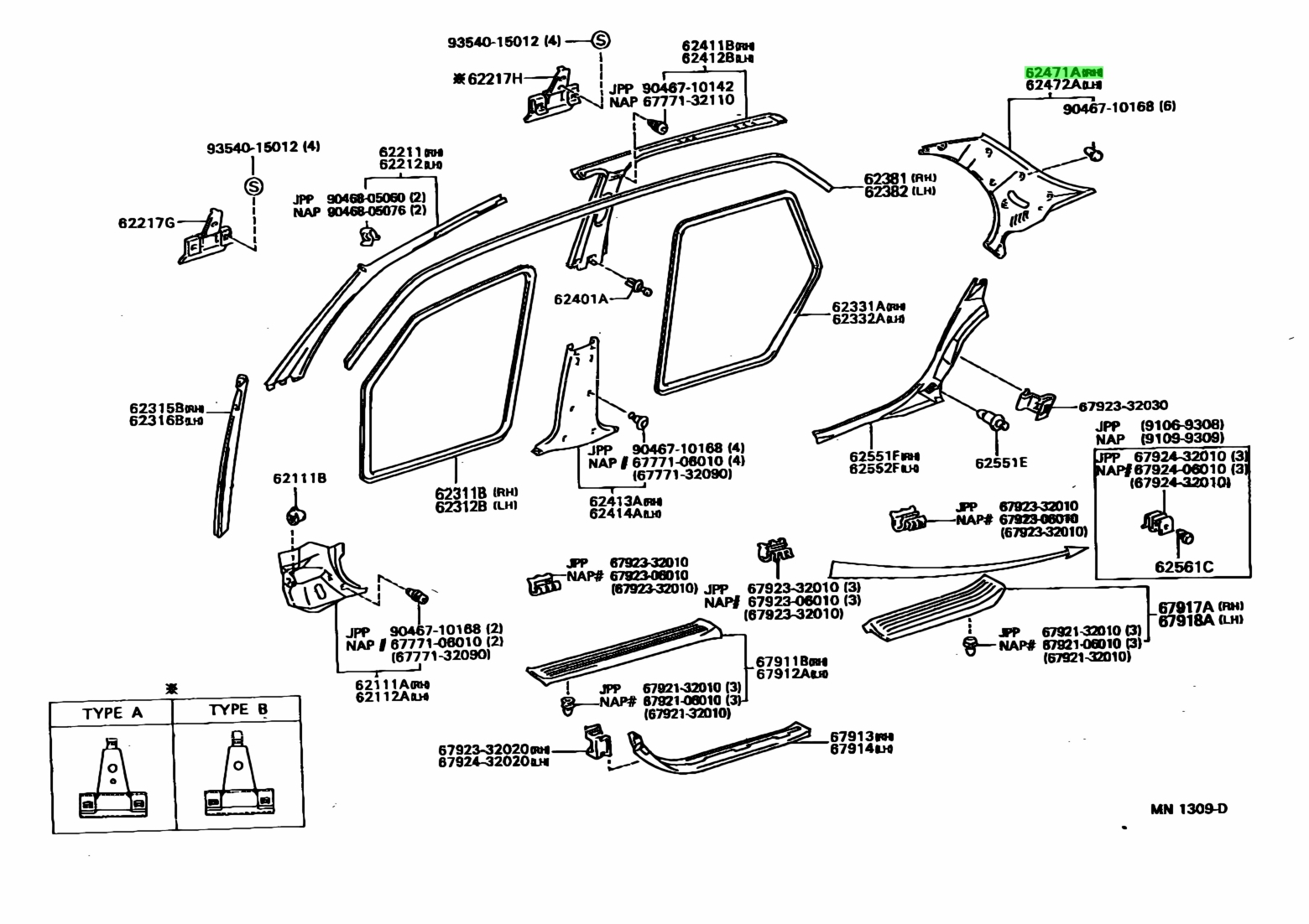 toyota-624703302002-62470-33020-02-garnish-roof-side-inner