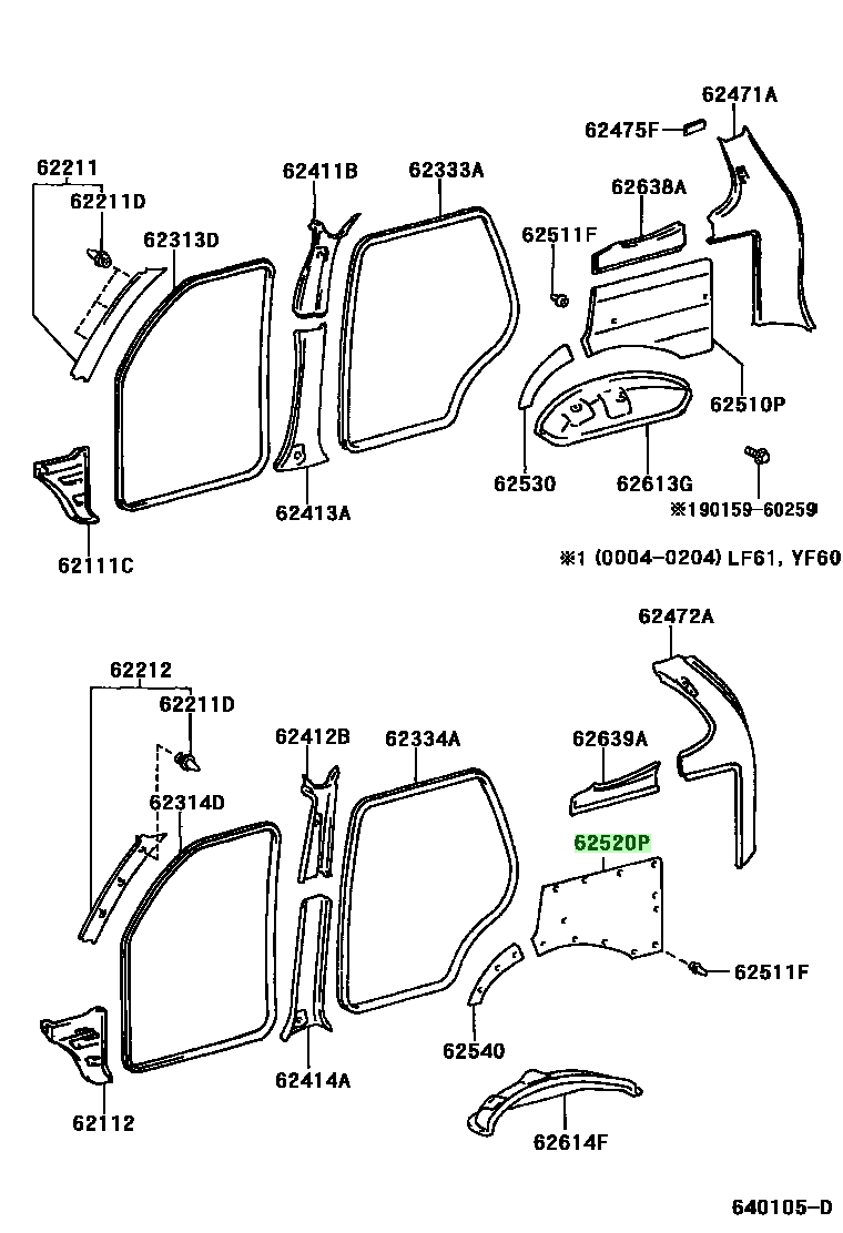 Buy Genuine Toyota 625200B360B0 (62520-0B360-B0) Panel Assy, Quarter ...