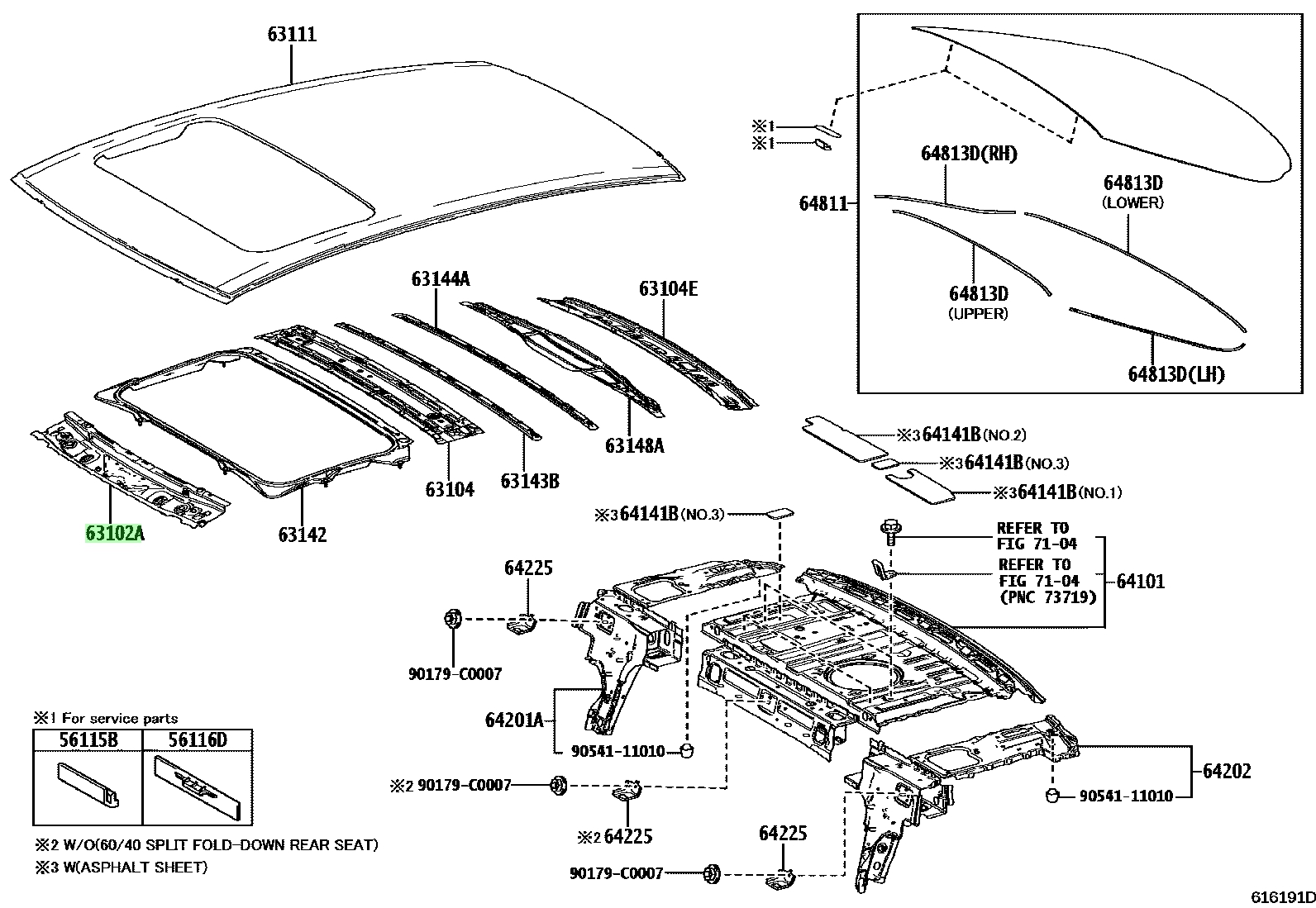 Buy Genuine Toyota 6310207903 (63102-07903) Panel Sub-Assy, Windshield ...