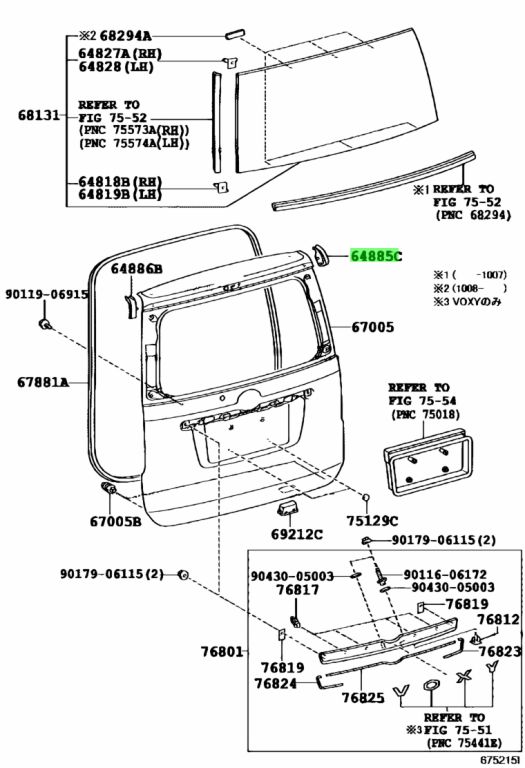 Buy Genuine Toyota 6488528070 (64885-28070) Channel, Back Door Glass ...