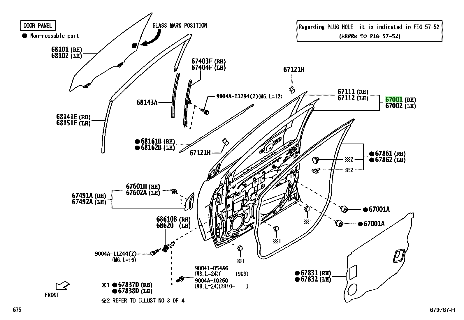 Buy Genuine Toyota 67001BZ660 (67001-BZ660) Panel Sub-Assy, Front Door ...