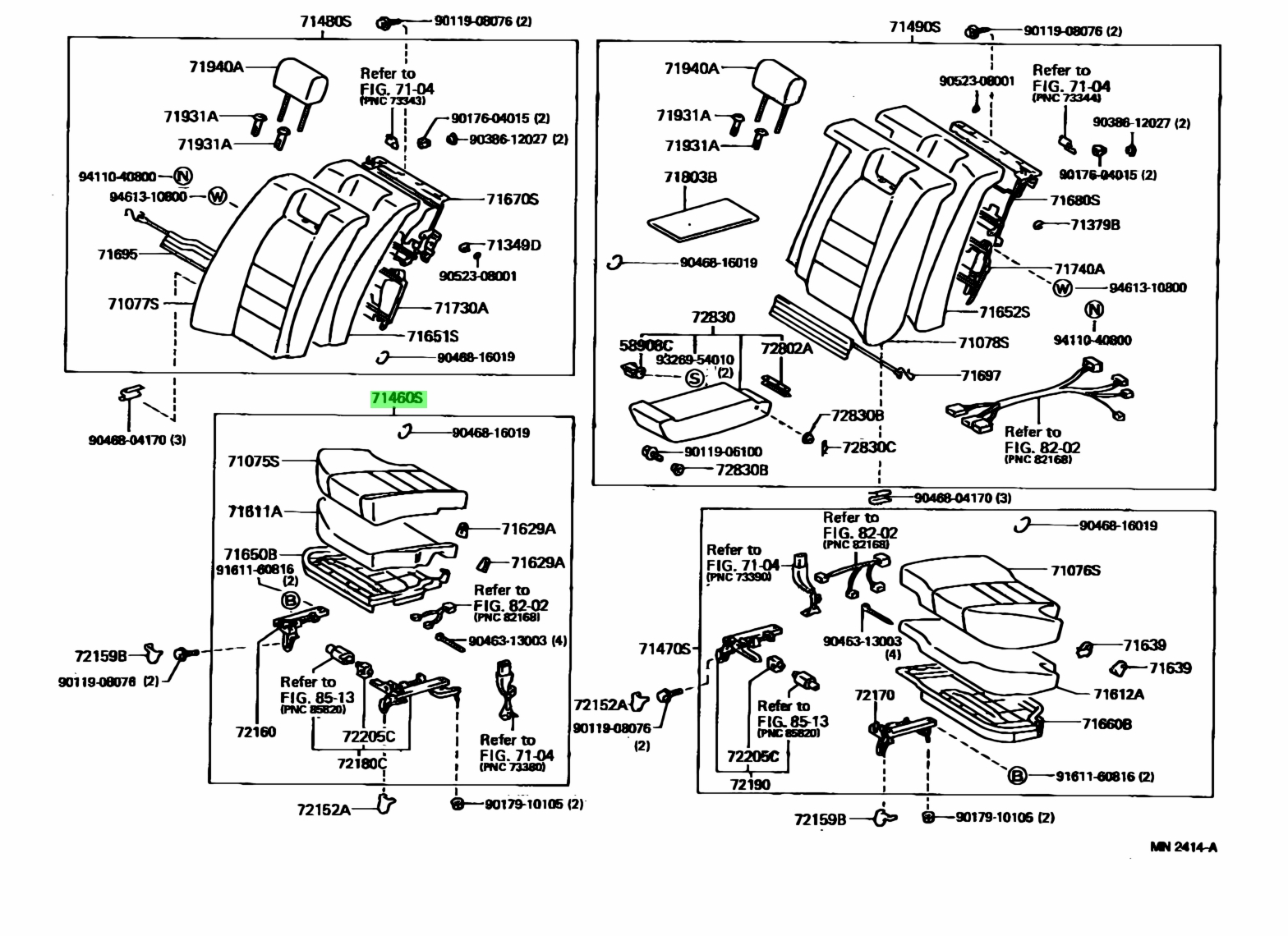 Купить Toyota 7156030740E0 (71560-30740-E0) Cushion Assy, Rear Seat, Rh ...