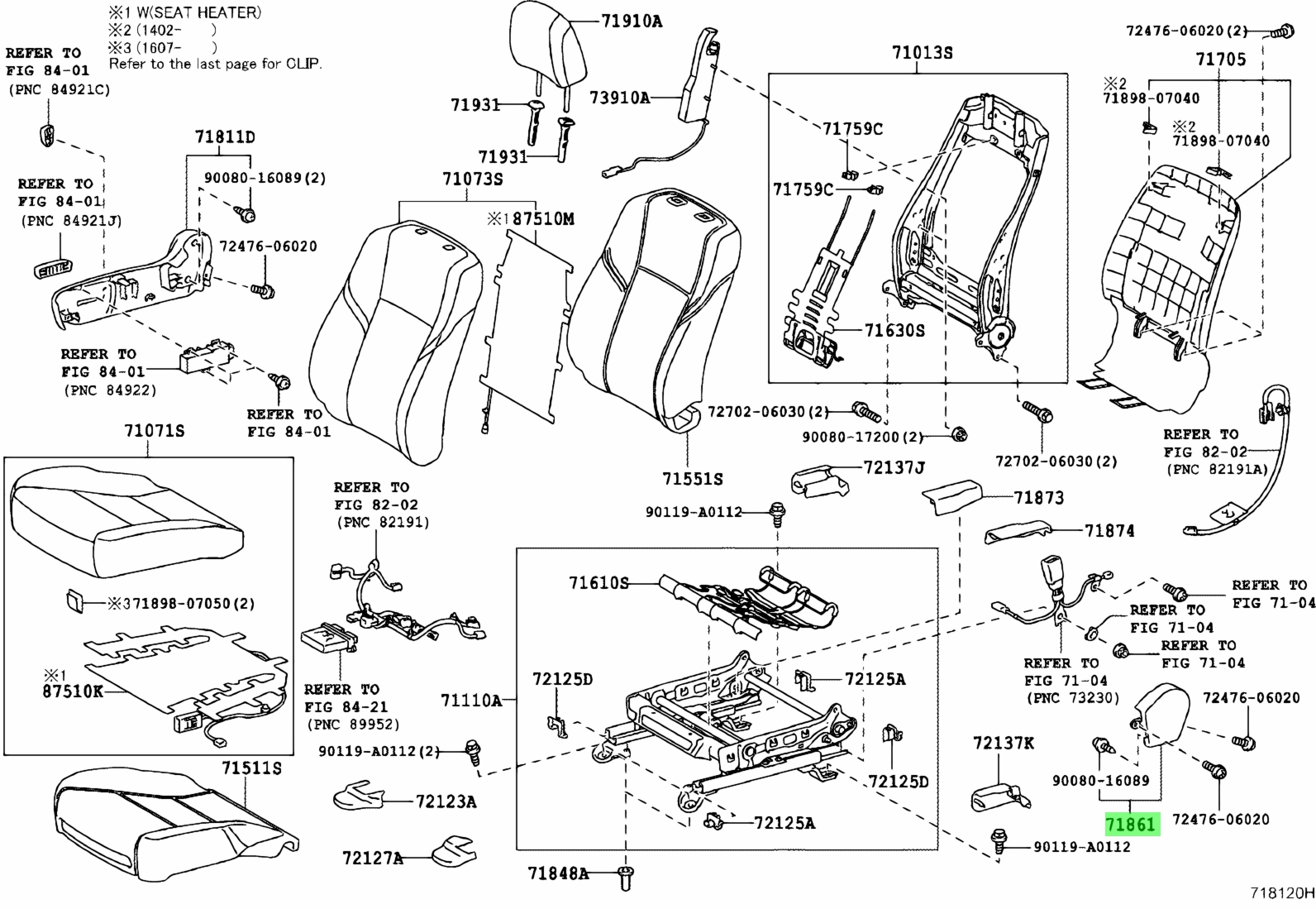 Buy Genuine Toyota 7186107030C0 (71861-07030-C0) Shield, Front Seat ...