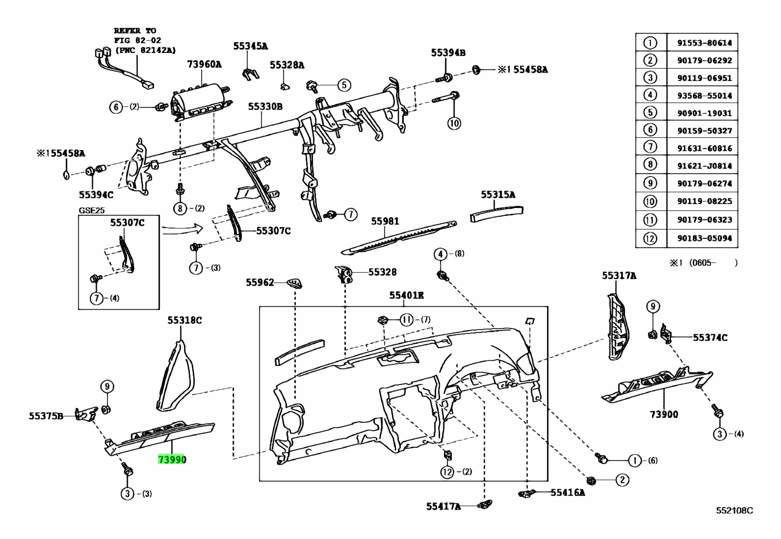 Купить Toyota 7399053010A0 (73990-53010-A0) Air Bag Assy, Instrument ...