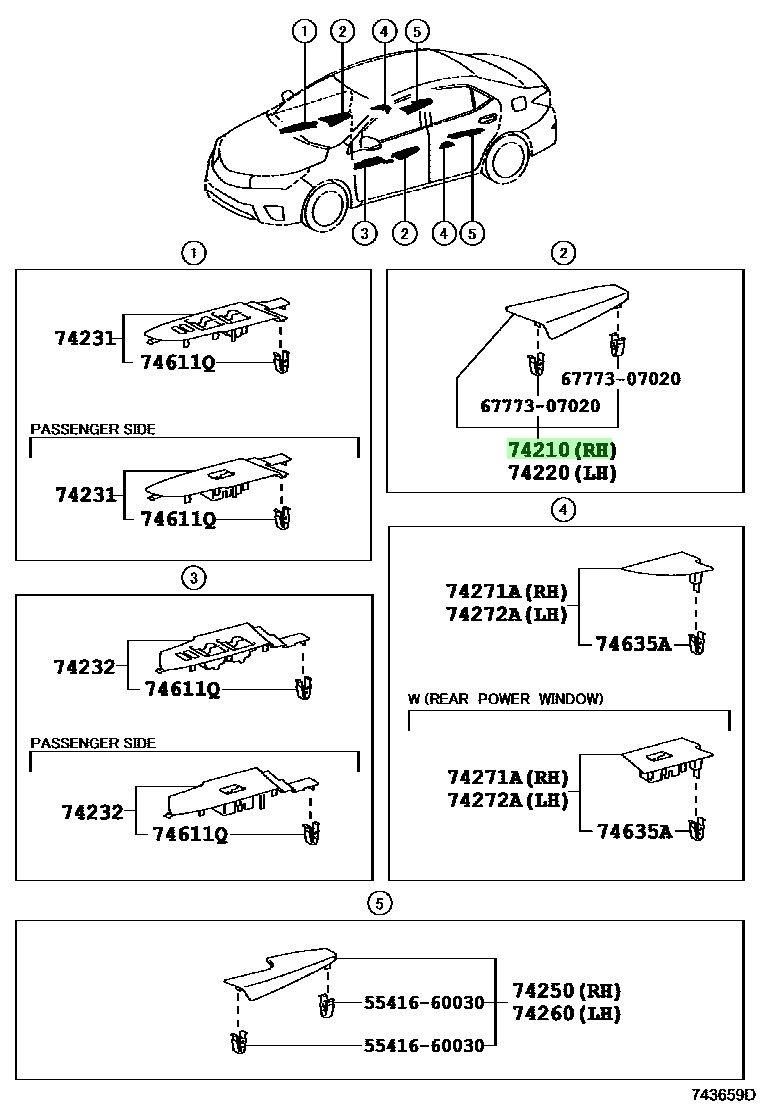 Buy Genuine Toyota 7421002320C1 (74210-02320-C1) Armrest Assy, Front ...