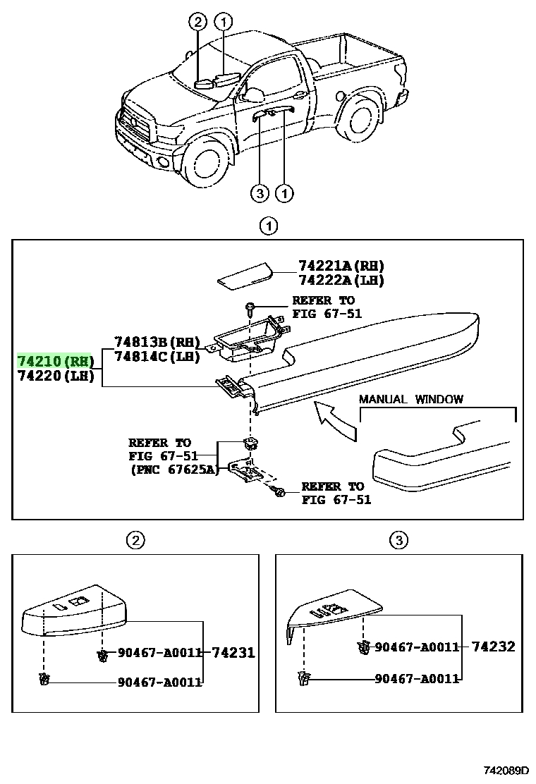 Buy Genuine Toyota 742100C030C0 (74210-0C030-C0) Armrest Assy, Front ...