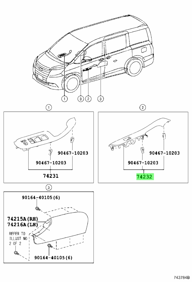 Buy Genuine Toyota 7423228730J0 (74232-28730-J0) Panel, Front Armrest ...