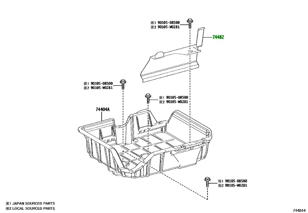 Buy Genuine Toyota 74482F4010 (74482-F4010) Clamp, Battery, No.2 ...