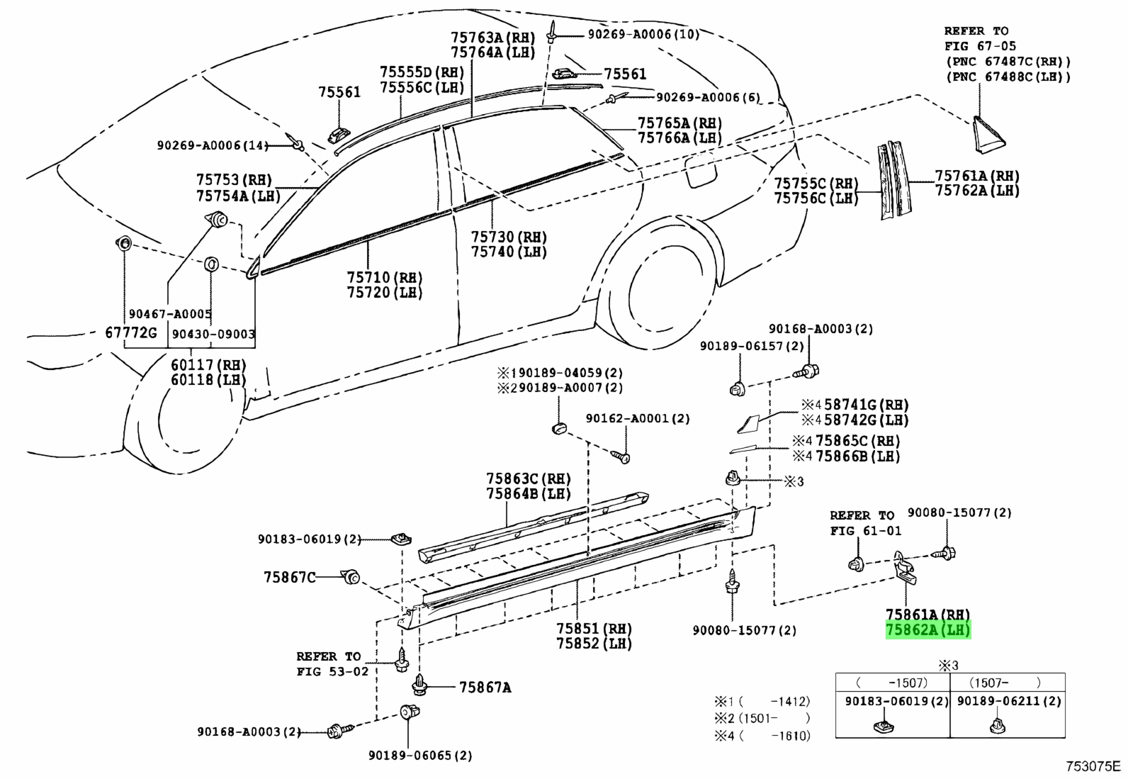 Buy Genuine Toyota 7586206070 (75862-06070) Cover, Rocker Panel ...