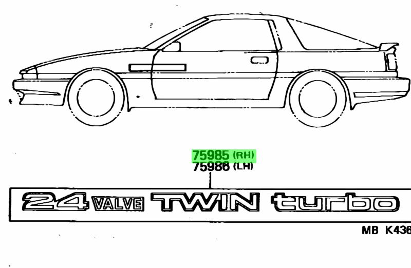 Buy Genuine Toyota 759851426003 (75985-14260-03) Stripe, Front Door, Rh ...