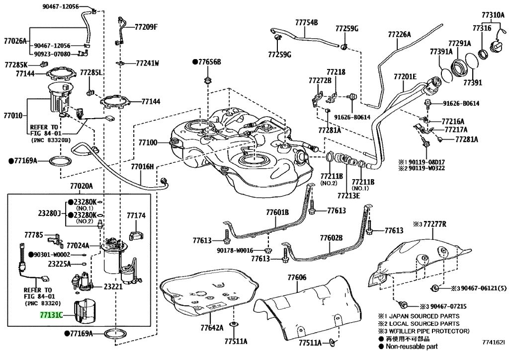 Buy Genuine Toyota 77131F4020 (77131-F4020) Sub-Tank, Fuel, No.1 ...