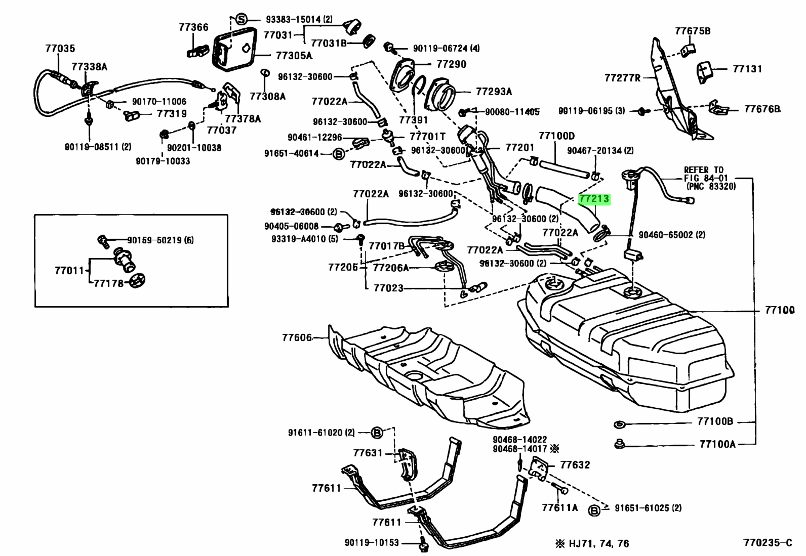 Buy Genuine Toyota 7721360040 (77213-60040) Hose, Fuel Tank Sub Inlet ...