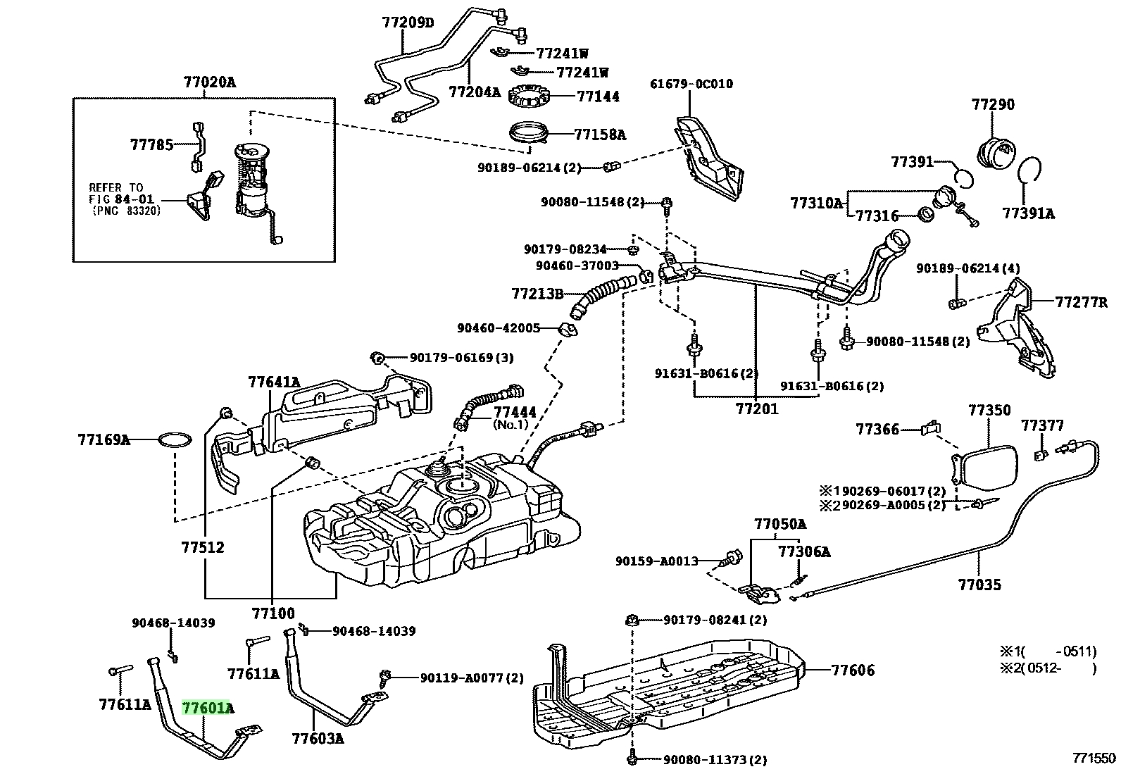 Buy Genuine Toyota 776010C010 (77601-0C010) Band Sub-Assy, Fuel Tank ...