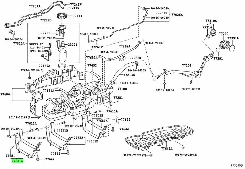 Buy Genuine Toyota 776010K130 (77601-0K130) Band Sub-Assy, Fuel Tank ...