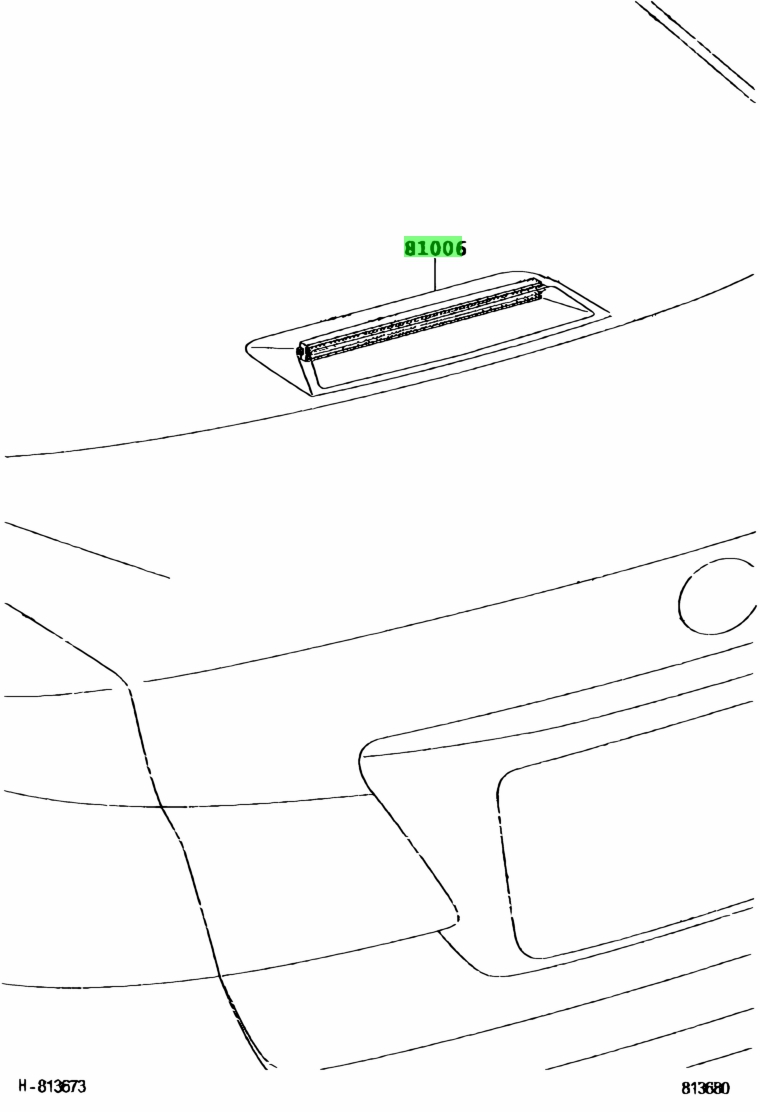 Buy Genuine Toyota 8100633020A0 (81006-33020-A0) Lamp Set,stop Center ...