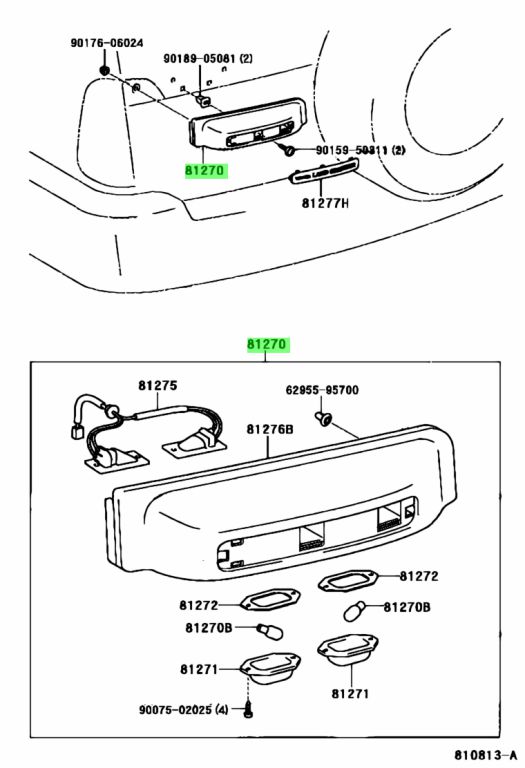 Купить Toyota 8127060330 (81270-60330) Фонарь. Цены, быстрая доставка ...