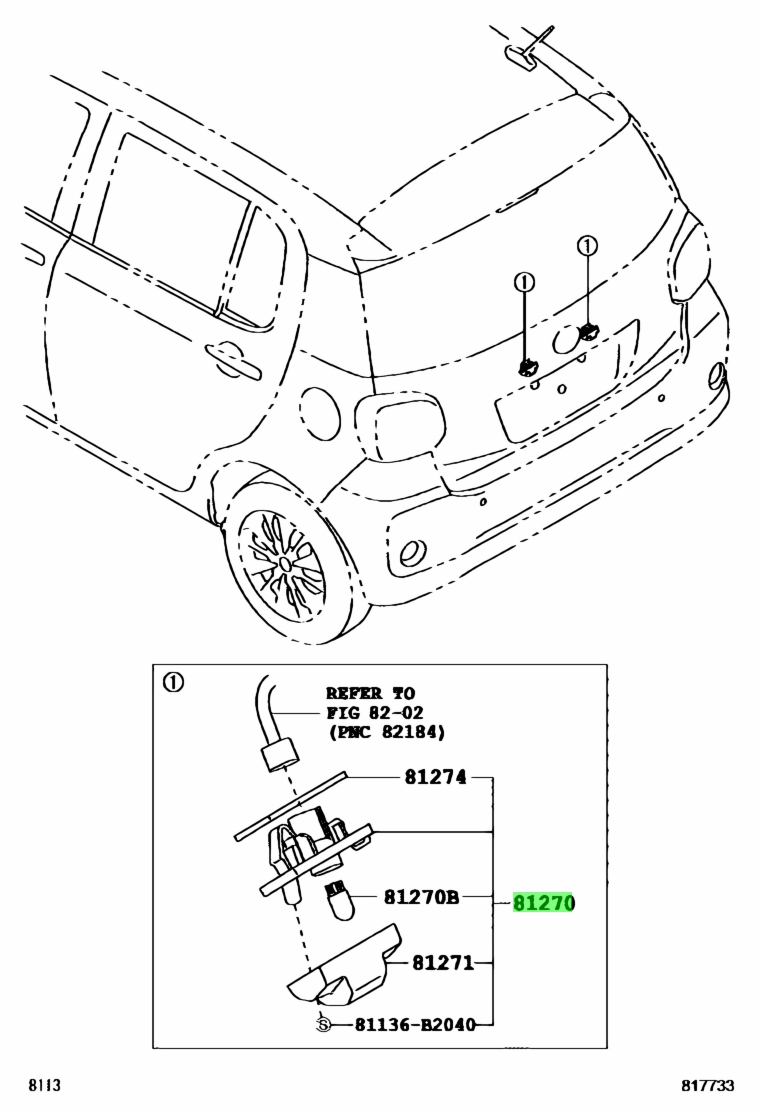 Buy Genuine Toyota 81270B2060 (81270-B2060) Lamp Assy, License Plate ...