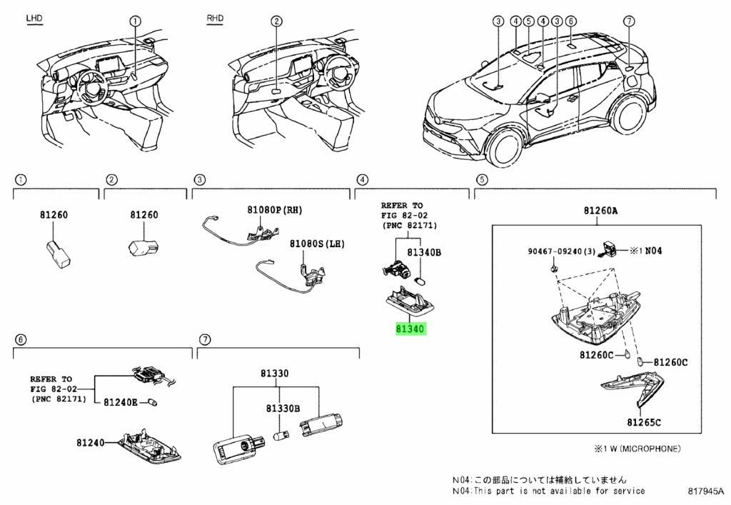 Buy Genuine Toyota 81340F4010 (81340-F4010) Lamp Assy, Vanity for ...