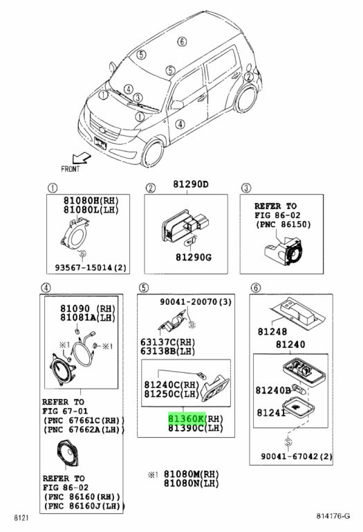 Buy Genuine Toyota 81360B1010B0 (81360-B1010-B0) Lamp Assy, Spot, Rh ...
