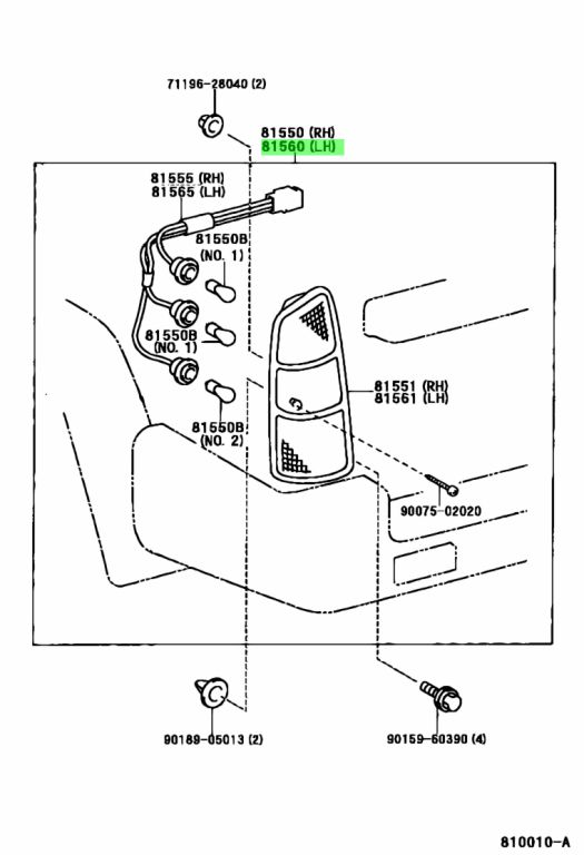 Buy Genuine Toyota 8156060520 (81560-60520) Lamp Assy, Rear Combination ...