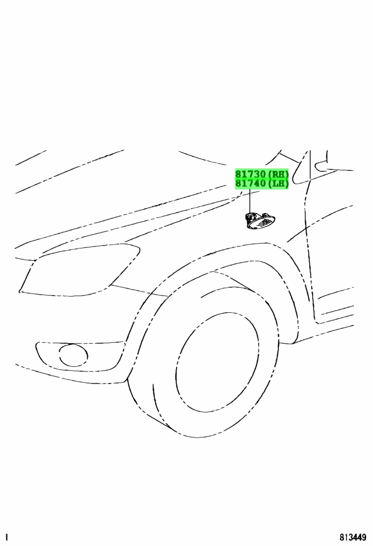 Купить Toyota 817300D030 (81730-0D030) Габарит. Цены, быстрая доставка ...