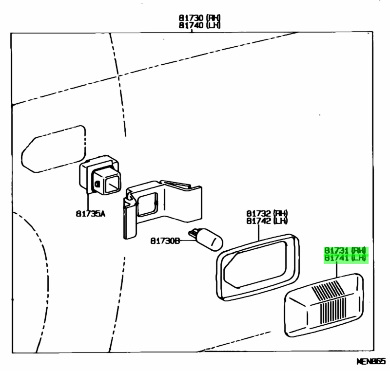 Buy Genuine Toyota 8173120190 (81731-20190) Lens, Side Turn Signal Lamp ...