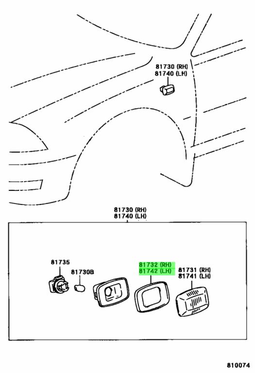 Buy Genuine Toyota 8173220190 (81732-20190) Gasket, Rear Side Marker ...