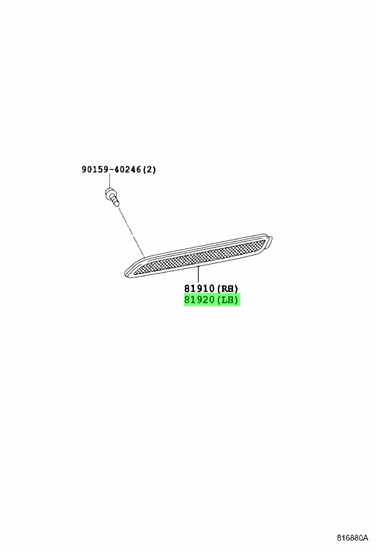 Buy Genuine Toyota 819200F010 (81920-0F010) Reflector Assy, Reflex, Lh ...
