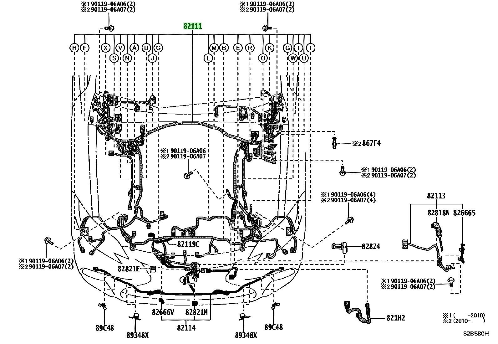 Buy Genuine Toyota 821115AD12 (82111-5AD12) Wire, Engine Room Main ...