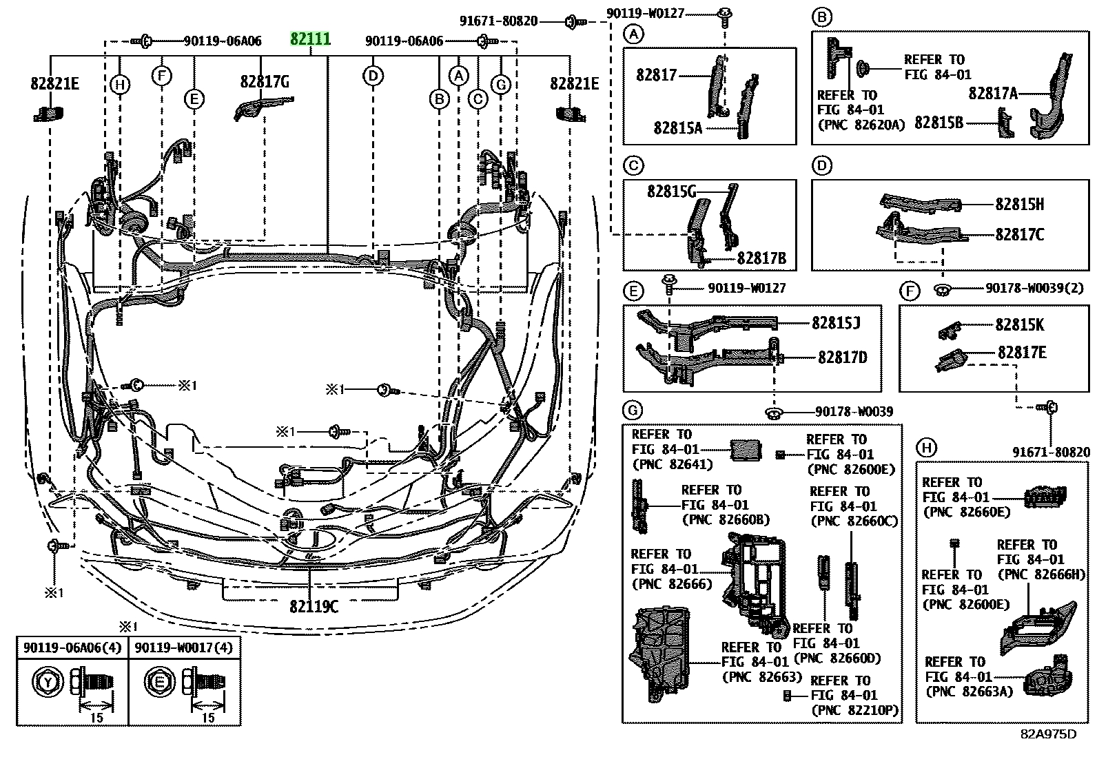 Buy Genuine Toyota 82111F4F00 (82111-F4F00) Wire, Engine Room Main ...