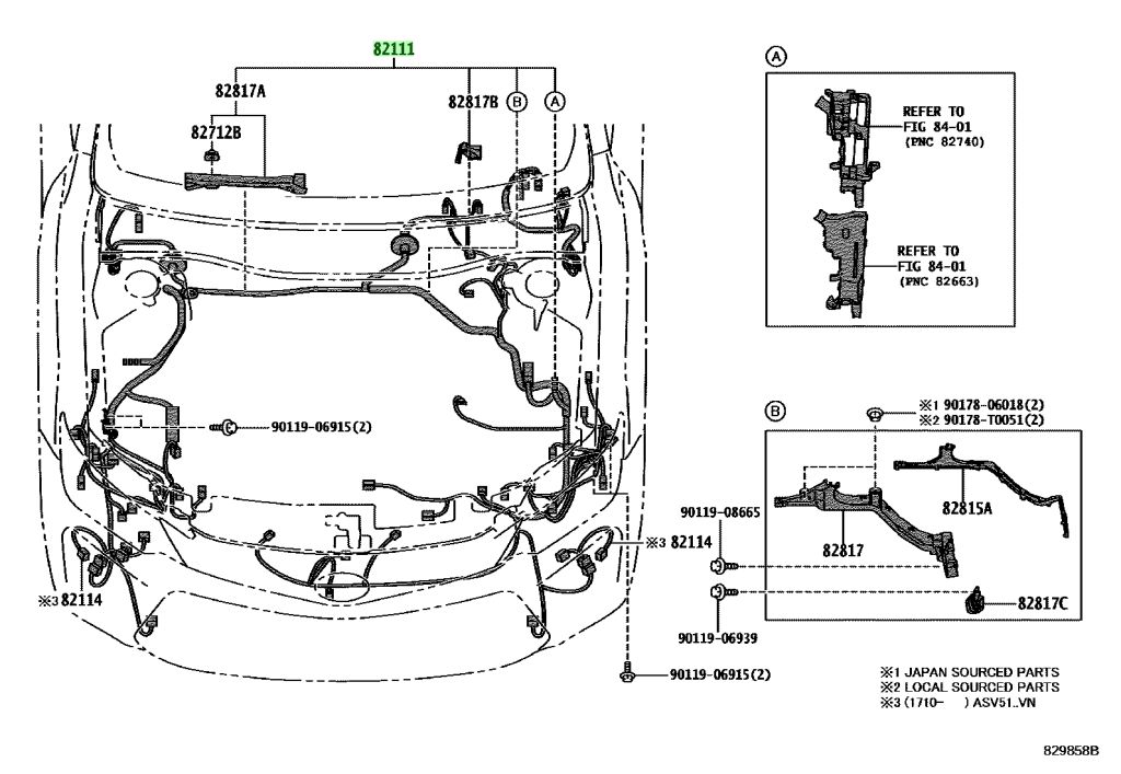 Buy Genuine Toyota 8211606W70 (82116-06W70) Wire, Engine Room Main ...