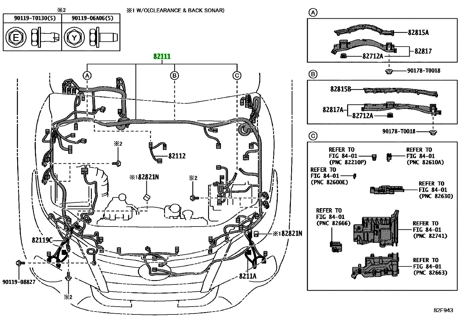 Buy Genuine Toyota 8211GKKM60 (8211G-KKM60) Wire, Engine Room Main ...
