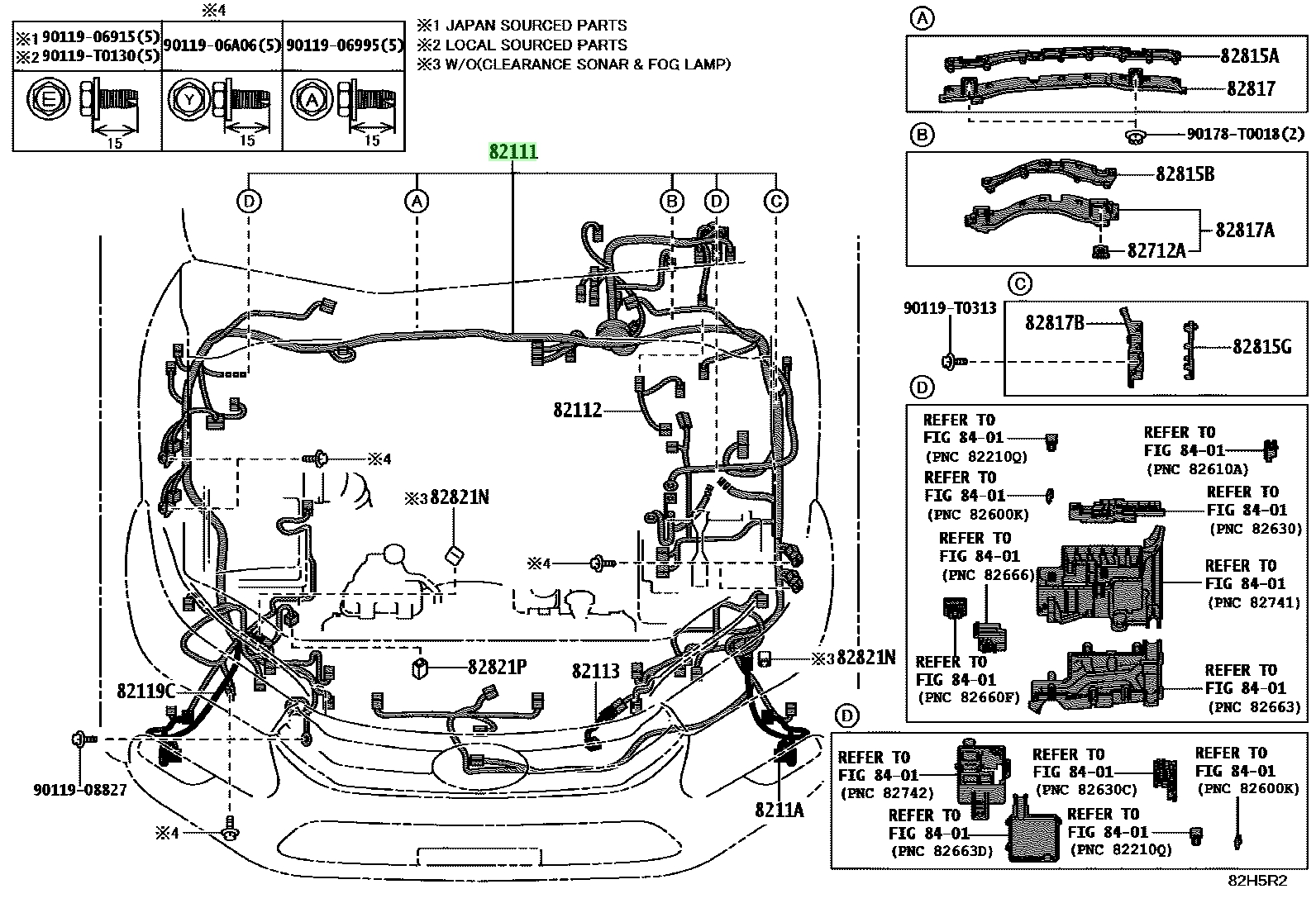 Buy Genuine Toyota 8211KKKB90 (8211K-KKB90) Wire, Engine Room Main ...