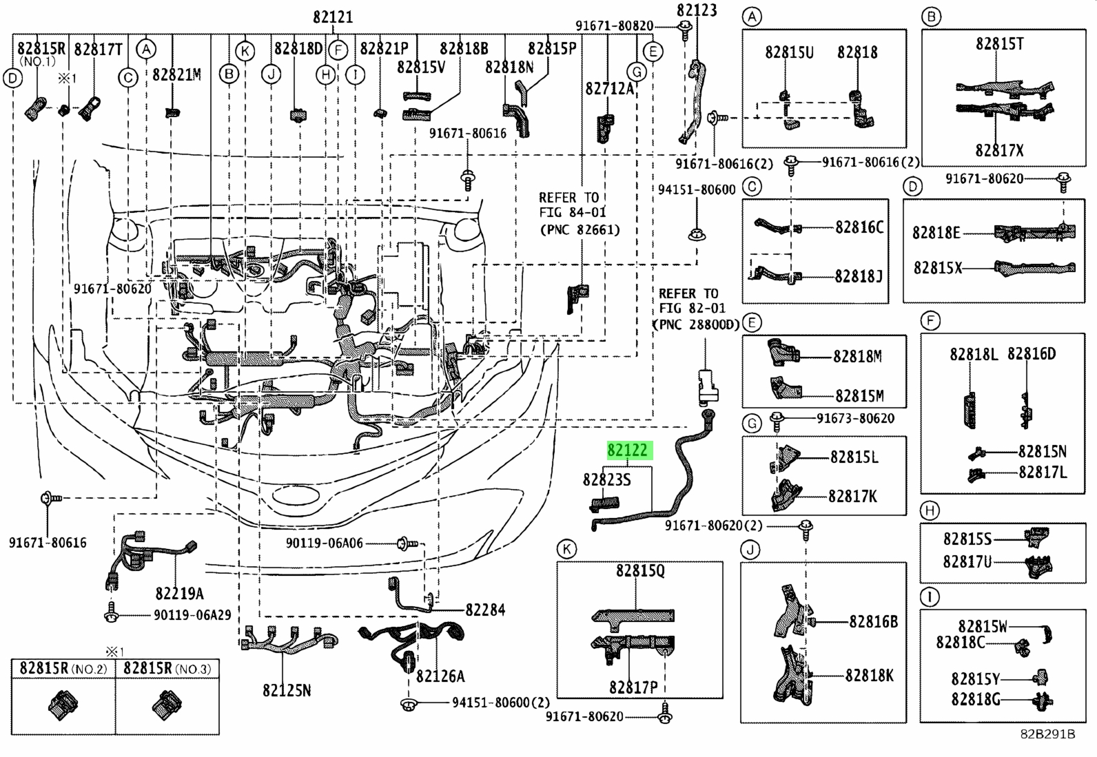 Buy Genuine Toyota 8212233160 (82122-33160) Wire, Engine, No.2. Photos ...