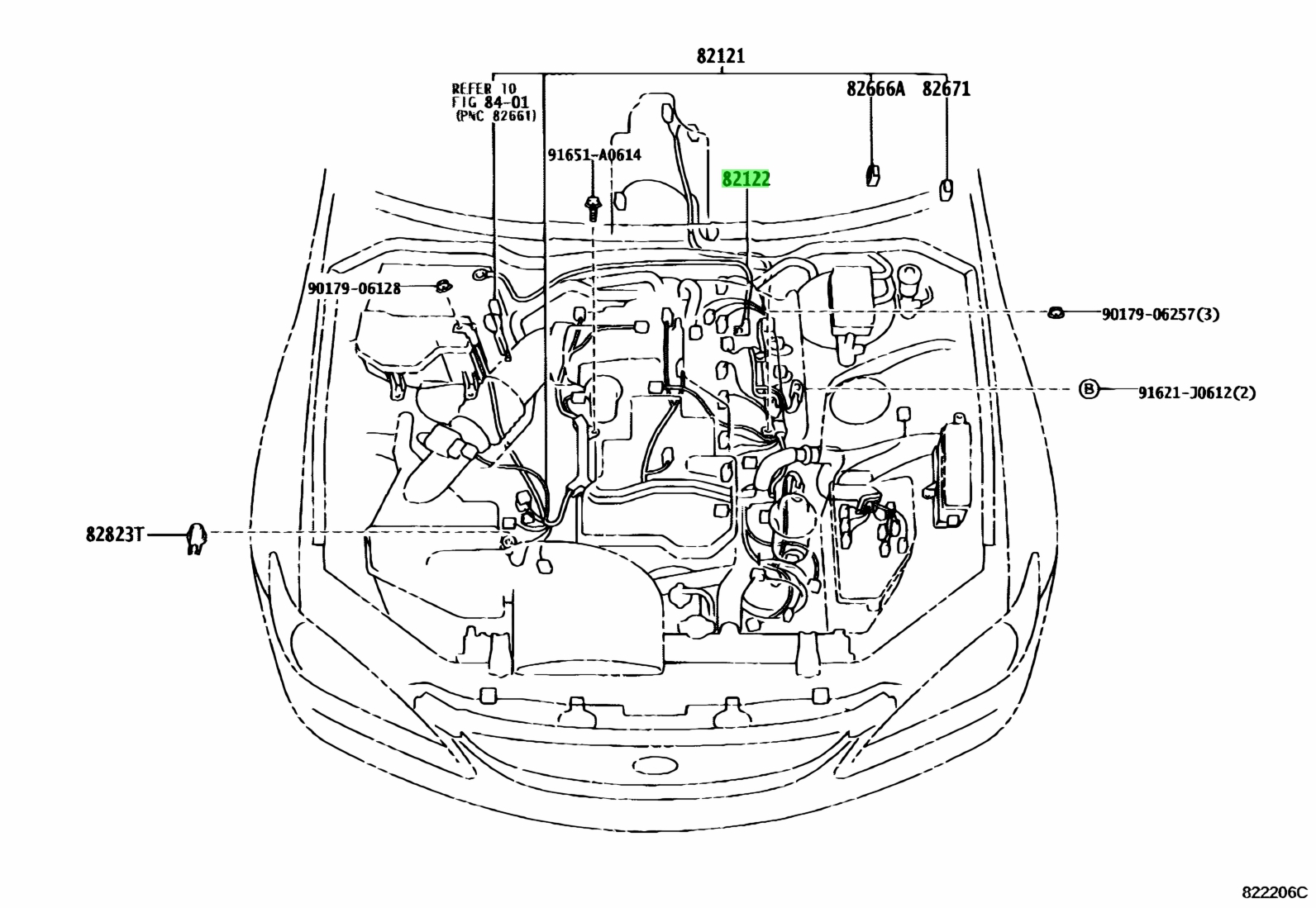 Buy Genuine Toyota 8212253041 (82122-53041) Wire, Engine, No.2. Prices ...