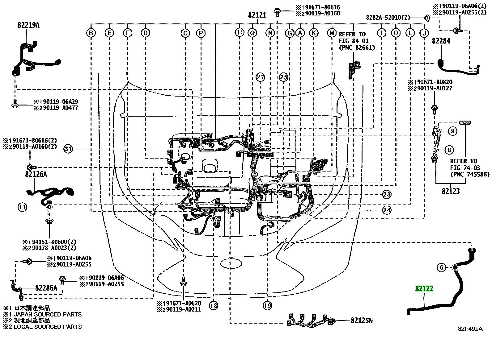 Buy Genuine Toyota 82122F6010 (82122-F6010) Wire, Engine, No.2. Photos ...