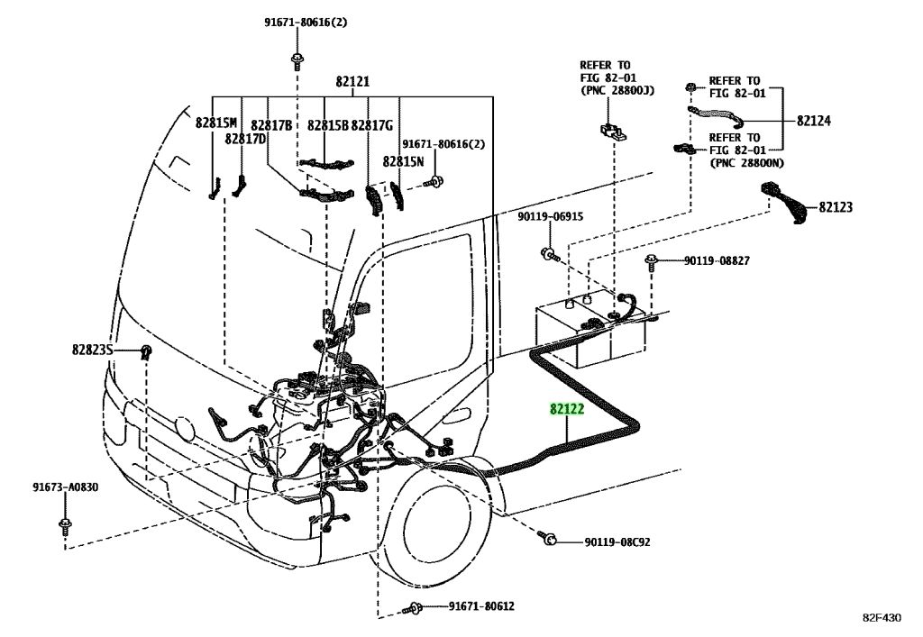 Buy Genuine Toyota 82122V4071 (82122-V4071) Wire, Engine, No.2. Photos ...