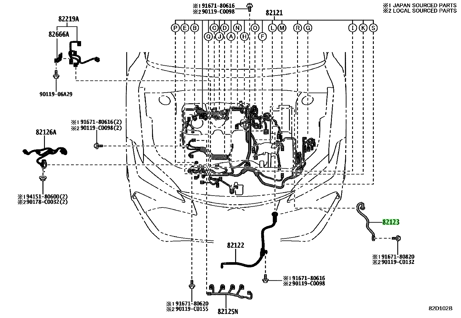 Buy Genuine Toyota 8212307030 (82123-07030) Wire, Engine, No.3. Photos ...