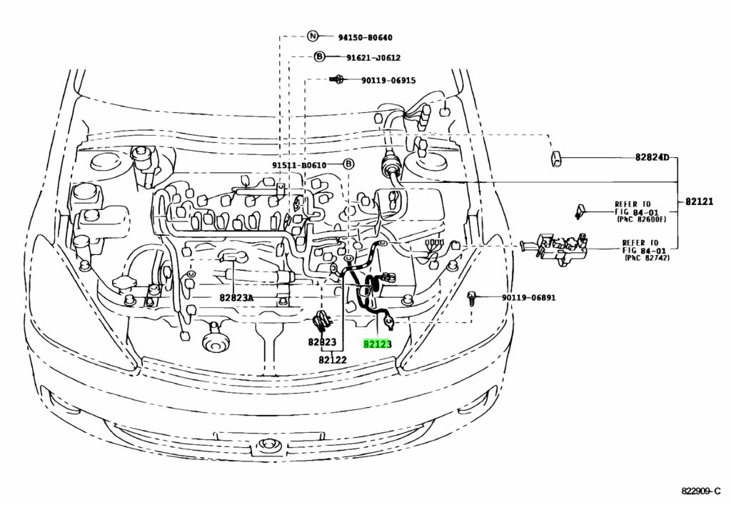 Buy Genuine Toyota 8212320380 (82123-20380) Wire, Engine, No.3. Prices ...