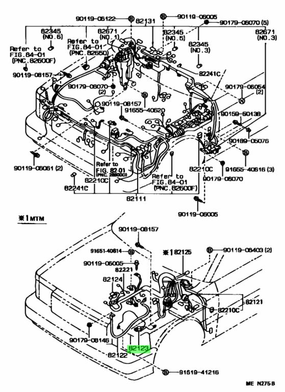 Buy Genuine Toyota 8212330131 (82123-30131) Wire, Engine, No.3 for ...