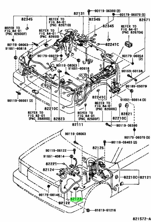 Buy Genuine Toyota 8212330131 (82123-30131) Wire, Engine, No.3 for ...