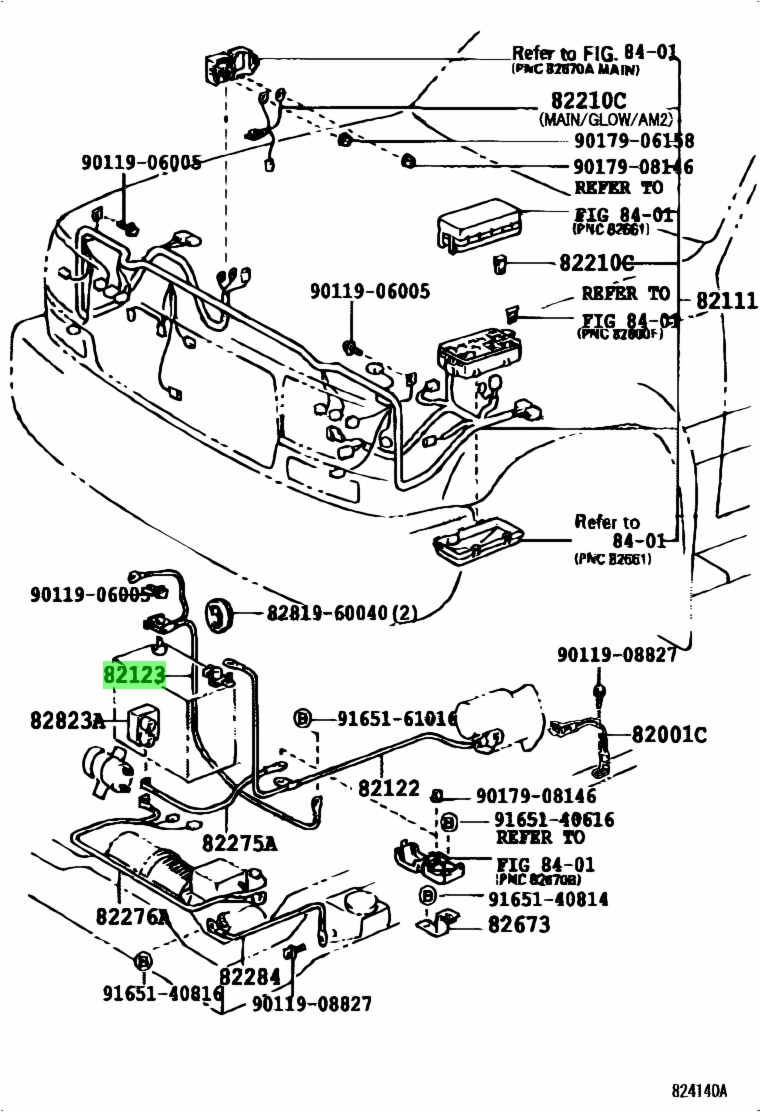 Buy Genuine Toyota 8212360121 (82123-60121) Wire, Engine, No.3. Photos ...