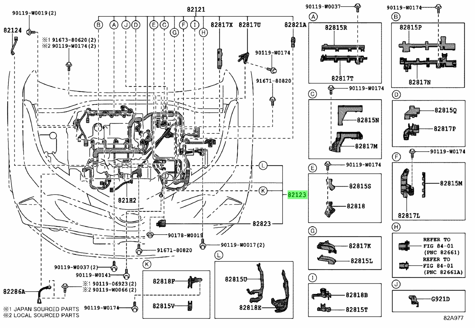 Buy Genuine Toyota 82123F4010 (82123-F4010) Wire, Engine, No.3 for ...