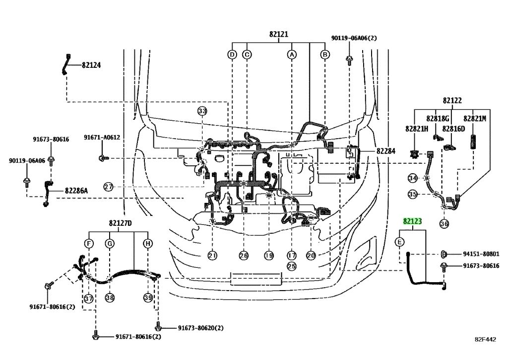 Buy Genuine Toyota 82123V1020 (82123-V1020) Wire, Engine, No.3. Prices ...