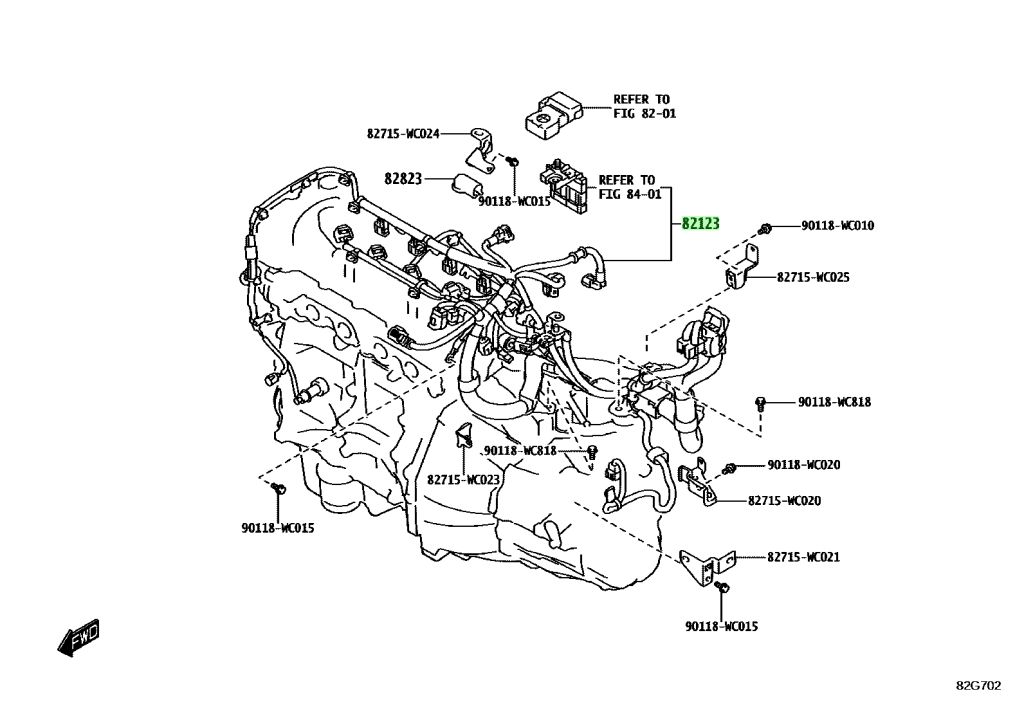 Buy Genuine Toyota 82123WC042 (82123-WC042) Wire, Engine, No.3. Photos ...