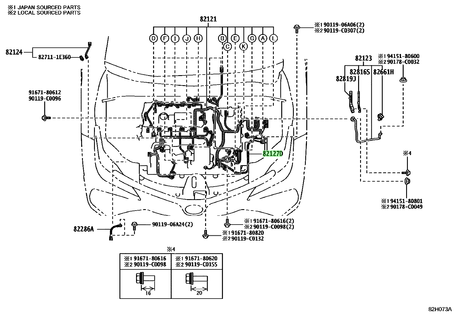 Buy Genuine Toyota 8212702030 (82127-02030) Wire, Engine, No.7. Photos ...
