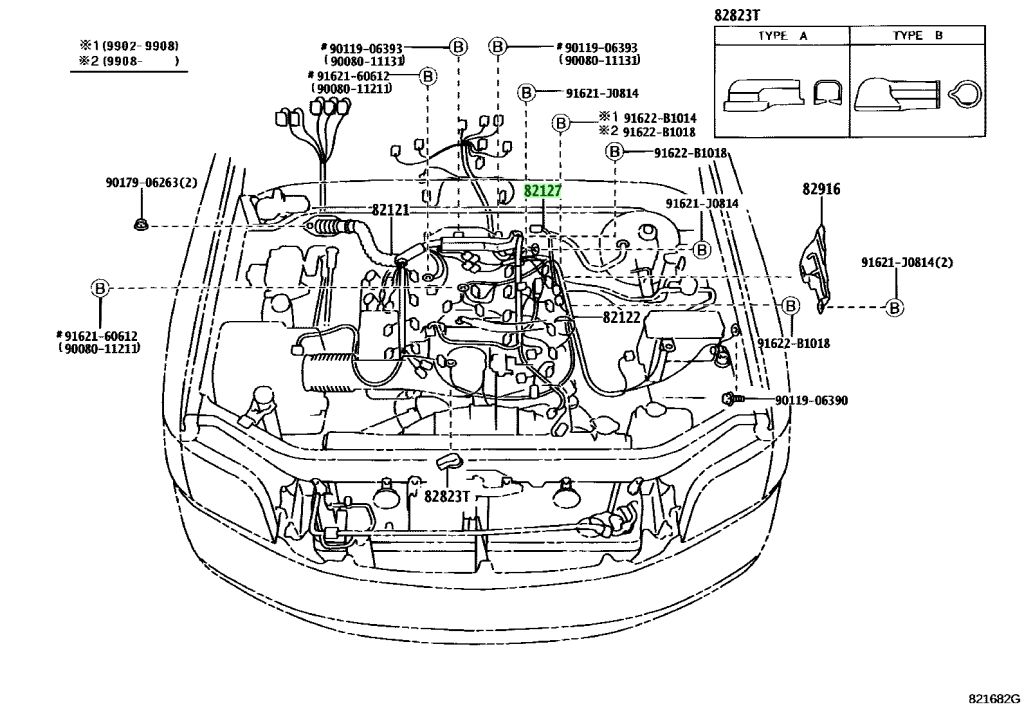 Buy Genuine Toyota 821270C010 (82127-0C010) Wire, Differential. Photos ...