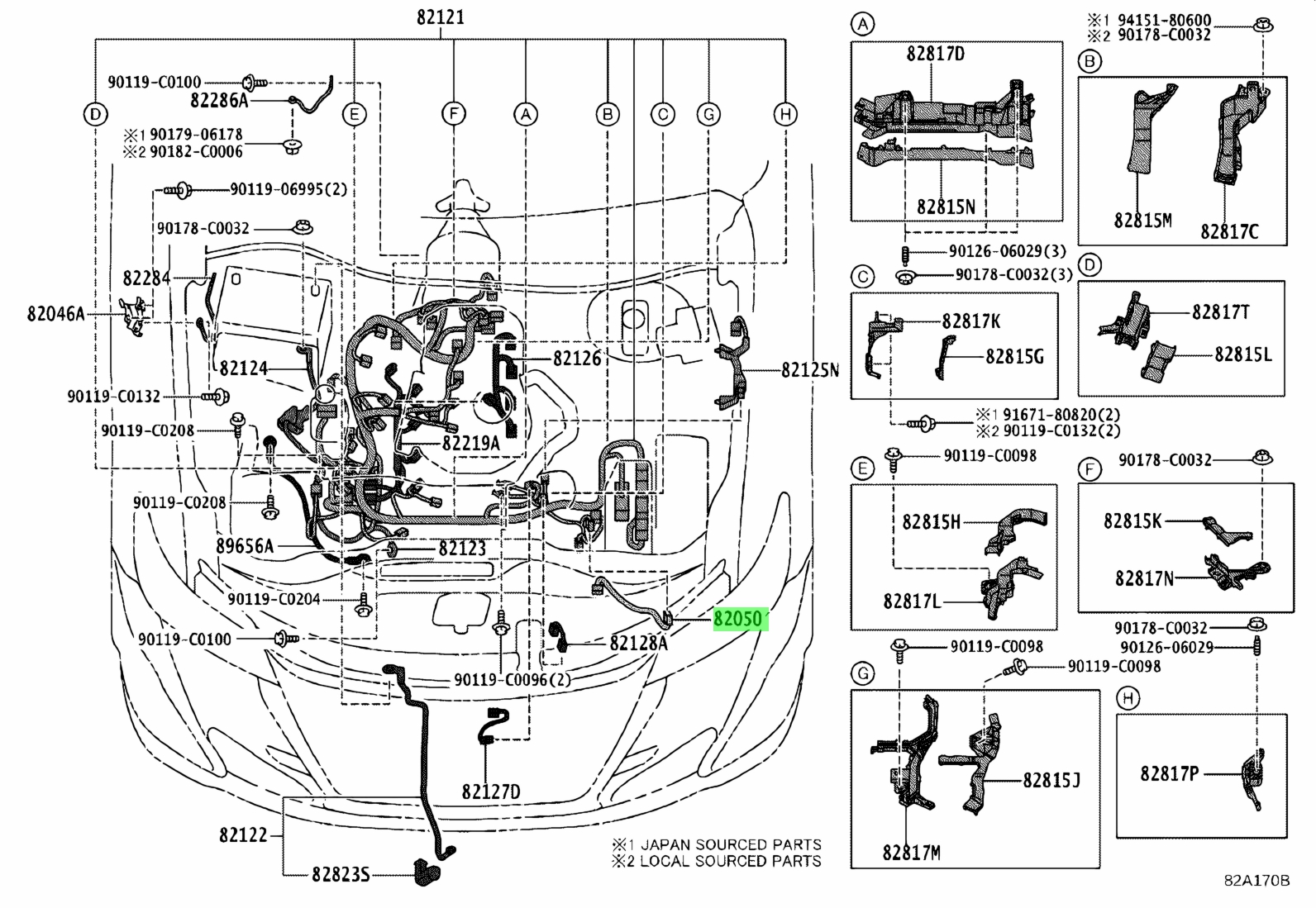 Buy Genuine Toyota 8212A30010 (8212A-30010) Wire Assy, Engine. Prices ...