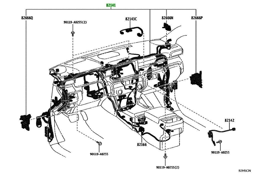 Buy Genuine Toyota 82141AK041 (82141-AK041) Wire, Instrument Panel ...